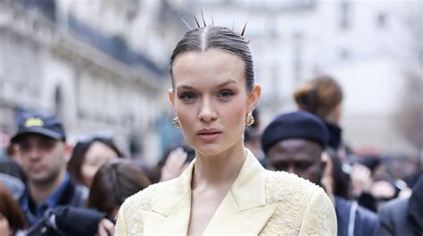 Josephine Skriver Is All Smiles In Nothing But Sheer Black Tights And