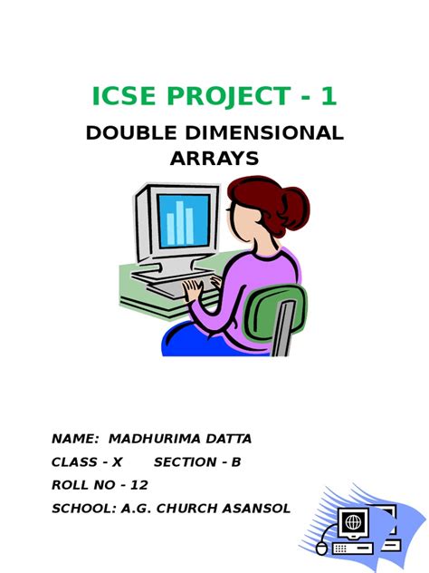 icse project 1 double dimensional arrays pdf matrix mathematics