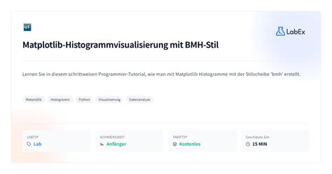 Matplotlib Histogramm Erstellung Python Visualisierung Labex