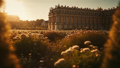 Free Photo Sunset Illuminates Famous Building Surrounded By Nature