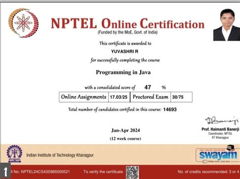 Java Programming Nptel Certification Learning Coding Technology