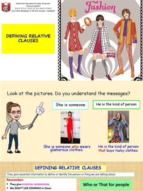 5to Sec Defining Relative Clauses Pdf