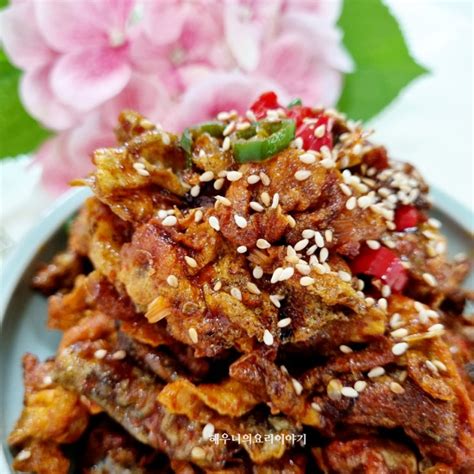 황태 북어 명태 껍질 무침 튀각 튀김 요리 밑반찬 종류 만들기 남편 도시락 반찬 메뉴 만드는법