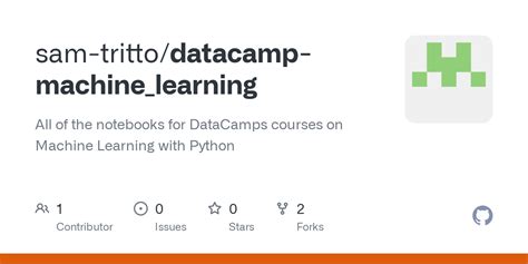 Github Sam Trittodatacamp Machinelearning All Of The Notebooks For