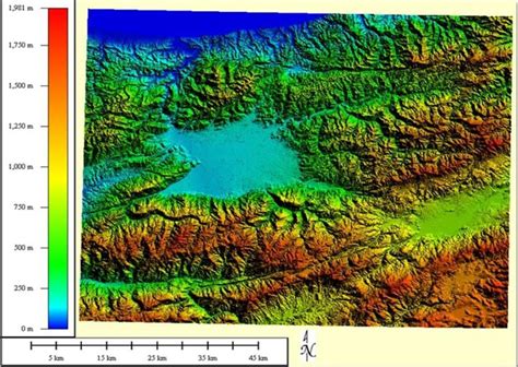 DEM Generated From Contour Lines Is Ten Meters Of Grid Distance Slika Download Scientific