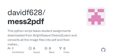 GitHub Davidf Mess Pdf This Python Script Takes Babe Assignments Downloaded From