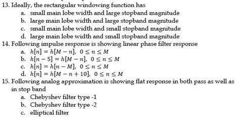 Solved 13 Ideally The Rectangular Windowing Function Has
