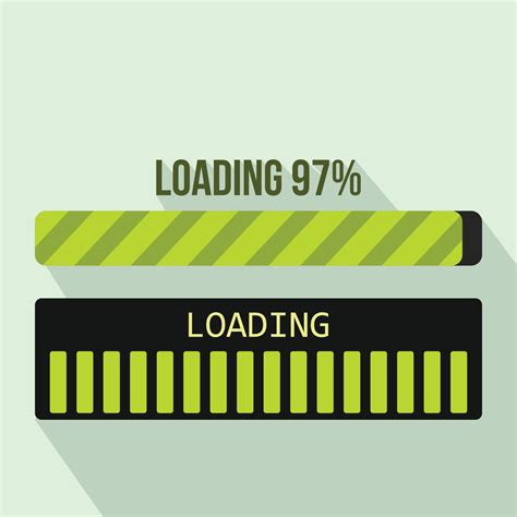 Progress Loading Bar Icon Flat Style Vector Art At Vecteezy