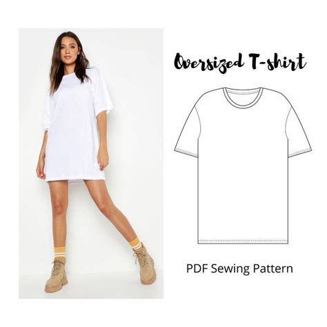 Oversized Womens T Shirt Sewing Pattern