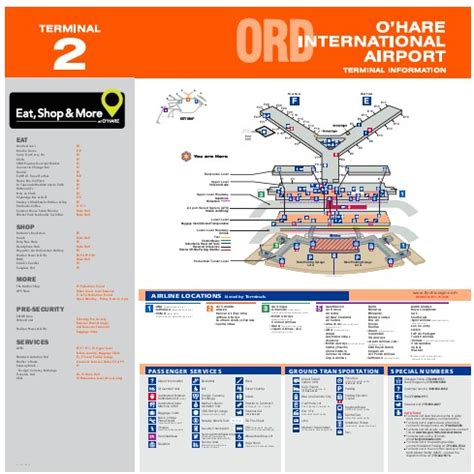 Printable Maps Chicago Ohare International Airport Ord