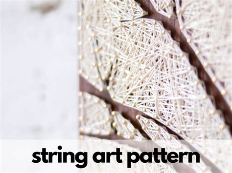 Tree Silhouette String Art Pattern Printable Tree String Art String Art Tree Template With