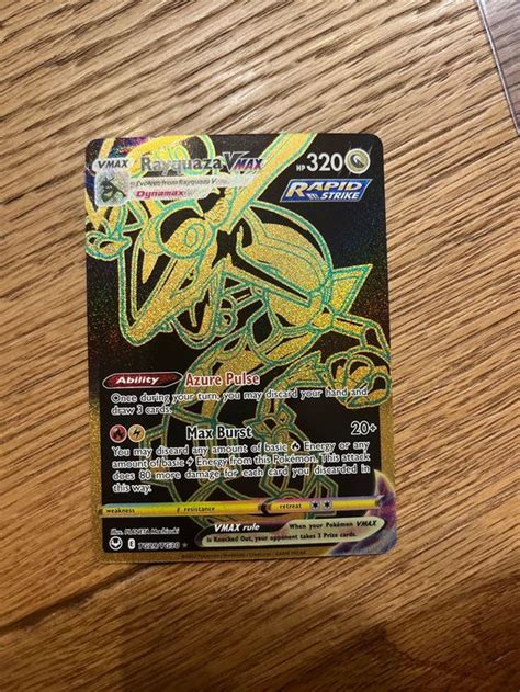 Pokemon Rayquaza Vmax Gold Card Silver Tempest Neu Gemäss