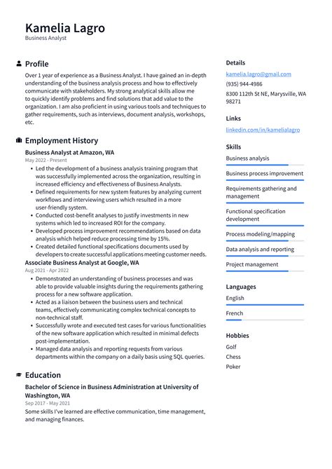 Systems Analyst Resume Example And Writing Guide ResumeLawyer