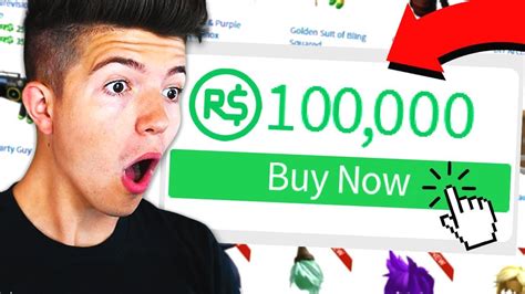 Buying 100 000 Robux In Roblox Youtube