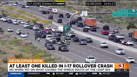 Portion Of I 17 Closed After Deadly Rollover Crash Youtube