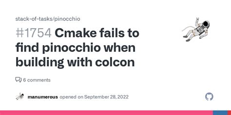 Cmake Fails To Find Pinocchio When Building With Colcon · Issue 1754