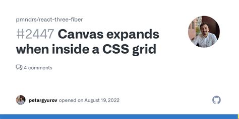 Canvas Expands When Inside A CSS Grid Issue Pmndrs React Three Fiber GitHub