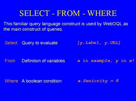 Web Oql A Web Object Query Language