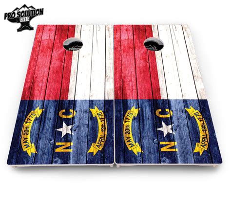 Pro Solution Elite North Carolina Flag Design Tournament Cornhole