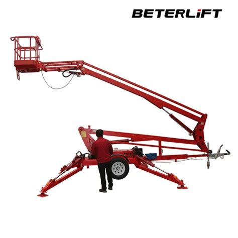 Aerial Work Use 18m One Man Cherry Picker Articulating Trailer Boom