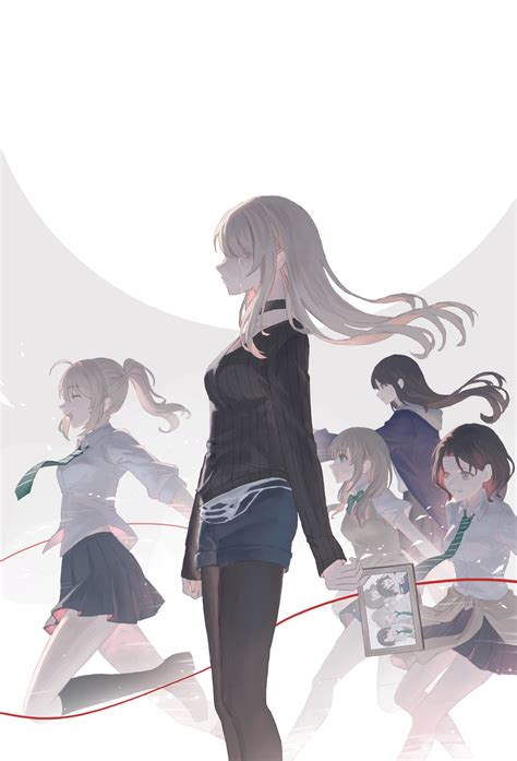 Safebooru 4girls Ahoge Ai Girls Band Cry Black Choker Black Pantyhose Black Skirt Black