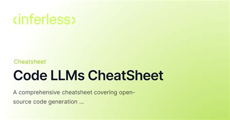 Code Llms Cheatsheet Inferless
