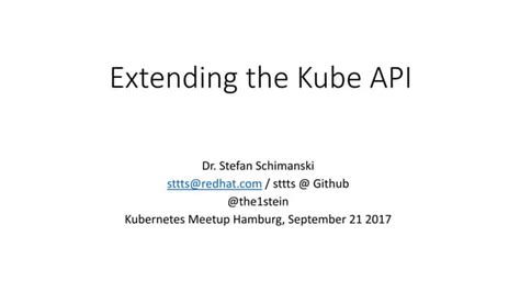 extending the kube api ppt