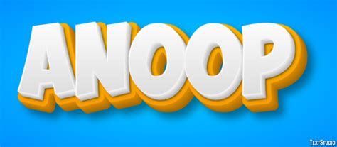 Anoop Text Effect And Logo Design Name