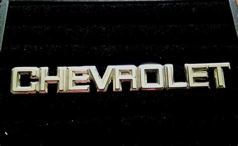 Vintage Chevrolet Script Chrome Emblem 6 12 Long 34 Tall Block