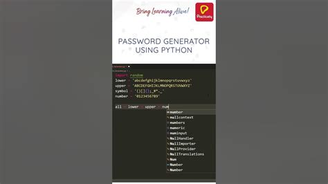 Password Generator Using Python Python Practically Youtube