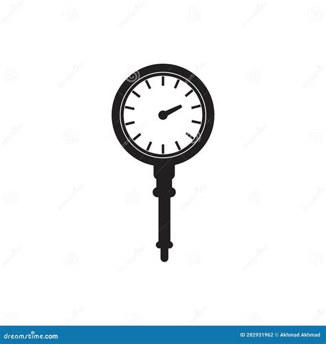Manometer Or Pressure Gauge Icon Stock Vector Illustration Of Linear Outline
