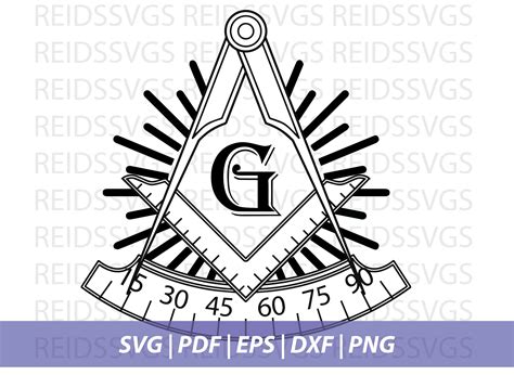 Past Master Square And Compass Svg For Cutting Machines Cricut