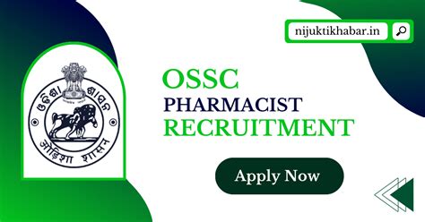 Ossc Pharmacist Recruitment 2023 Apply Online For Pharmacist Posts