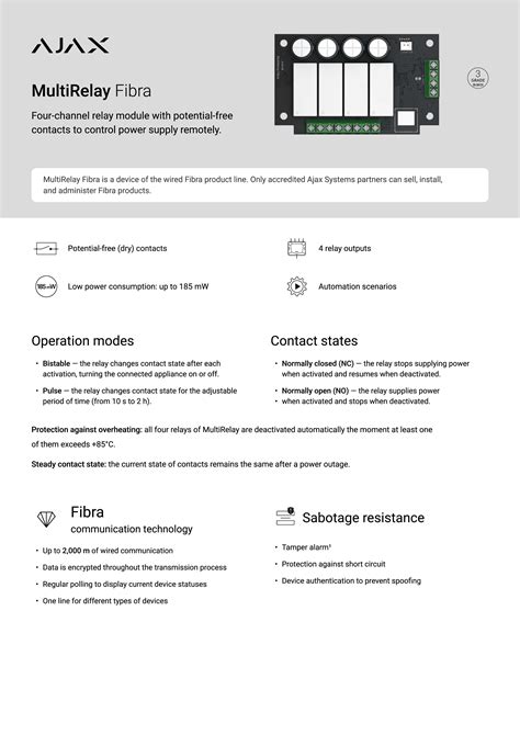 AJAX Superior Multi Relay FIBRA ASP From Alltrade 127496