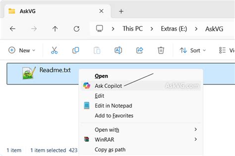 Disable Or Remove “ask Copilot” Context Menu Option In Windows 1011