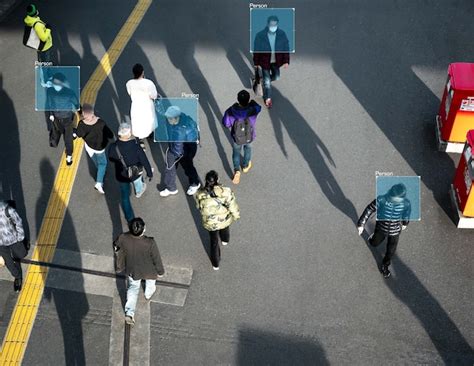 Premium Photo Automatic Recognition Software Analyzing City Elements