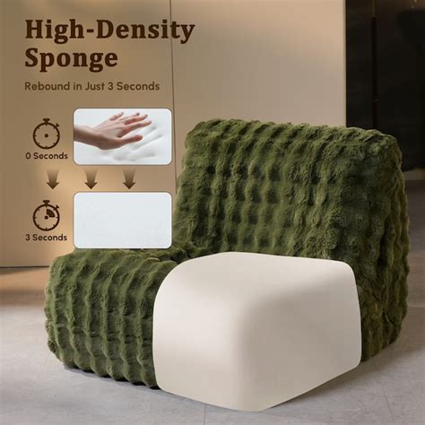 Pouuin 45 In W Casual Green 1 Seater Sofa In The Couches Sofas