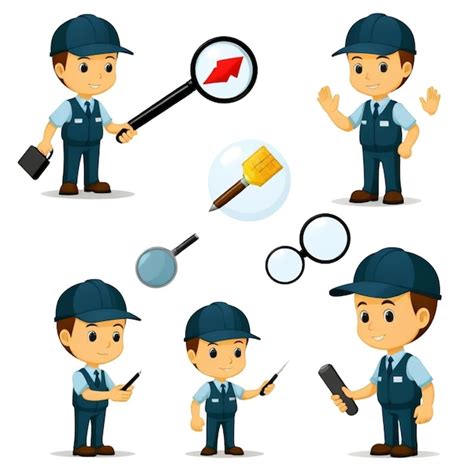 Inspection Vector Set White Background Isolated A High Premium Ai Generated Vector