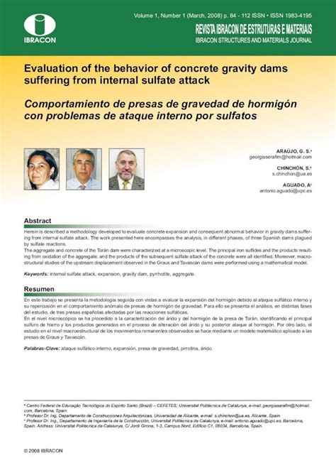 Pdf Evaluation Of The Behavior Of Concrete Gravity Dams · Concrete Expansion In