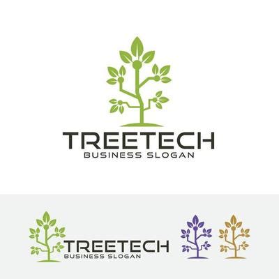 Technology Tree Logo Vector Art Icons And Graphics For Free Download