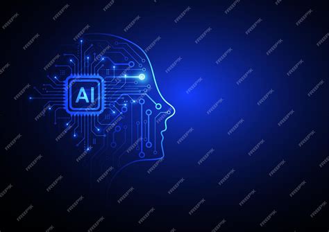 Premium Vector Artificial Intelligence Circuit Line Style Machine