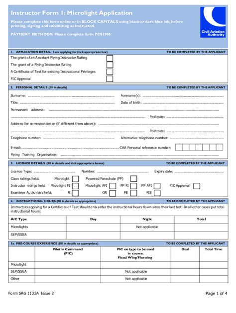Fillable Online Caa Form 1 Fill Online Printable Fillable Blank
