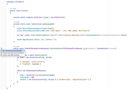 Working With Aws Lambda In Rider The Net Tools Blog
