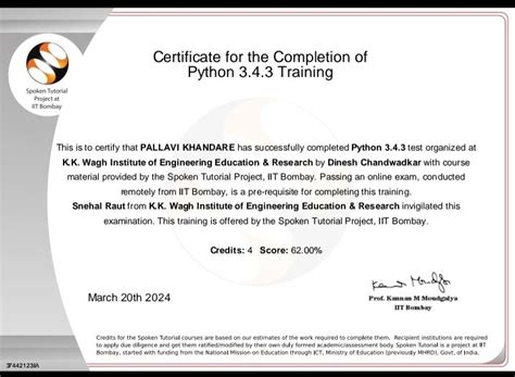 Pallavi Khandare On Linkedin Excited To Share That Ive Officially Complicated Up The Python 343
