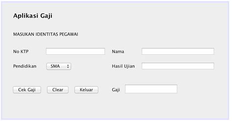 Membuat Aplikasi Desktop Sederhana Menghitung Gaji Karyawan ~ Ngoding Java