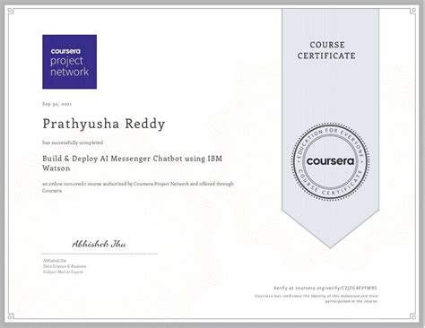 Prathyusha Reddy On Linkedin Coursera Onlinecourse Selflearning Project Edtech Ai Thankyou