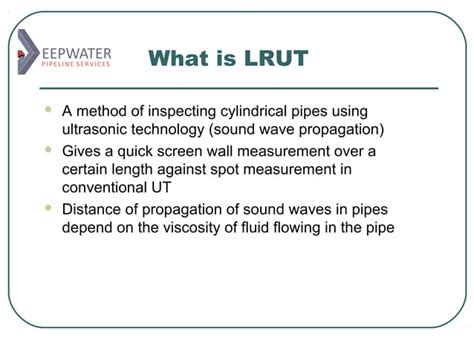 Long Range Ultrasonic Testing By Kevin Ukueku PPT
