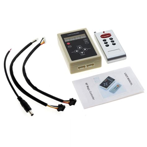 Led 스트립 조명용 Rf 원격 컨트롤러가있는 Led 컨트롤러 2 라인 Spi 신호 출력 Dc 12v