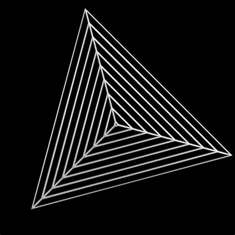 Premium Photo 3d Wireframe Outline Polygon Triangle Shape