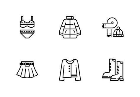 Clothes Lines Set Icons By Fengquan Li Clothes Line Icon Lines
